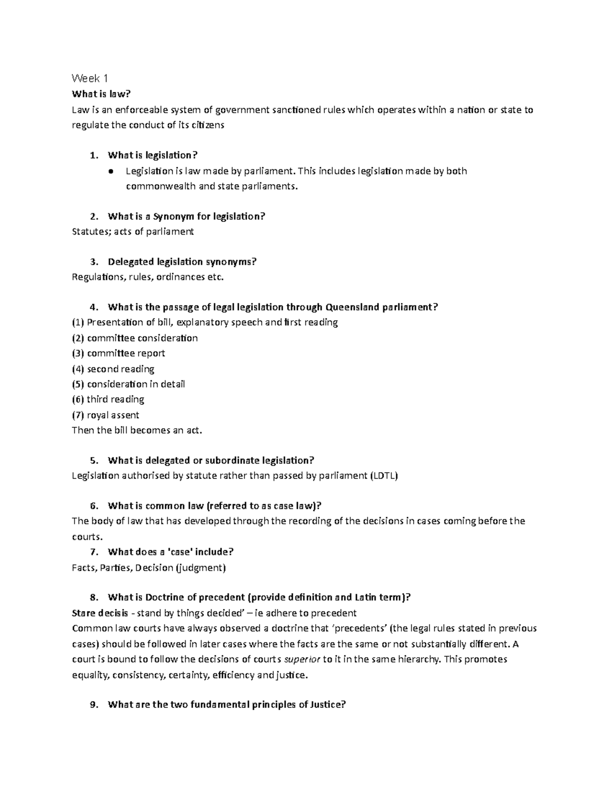 LLB101 Qand A - Flashcard-style (active recall) questions and answers ...