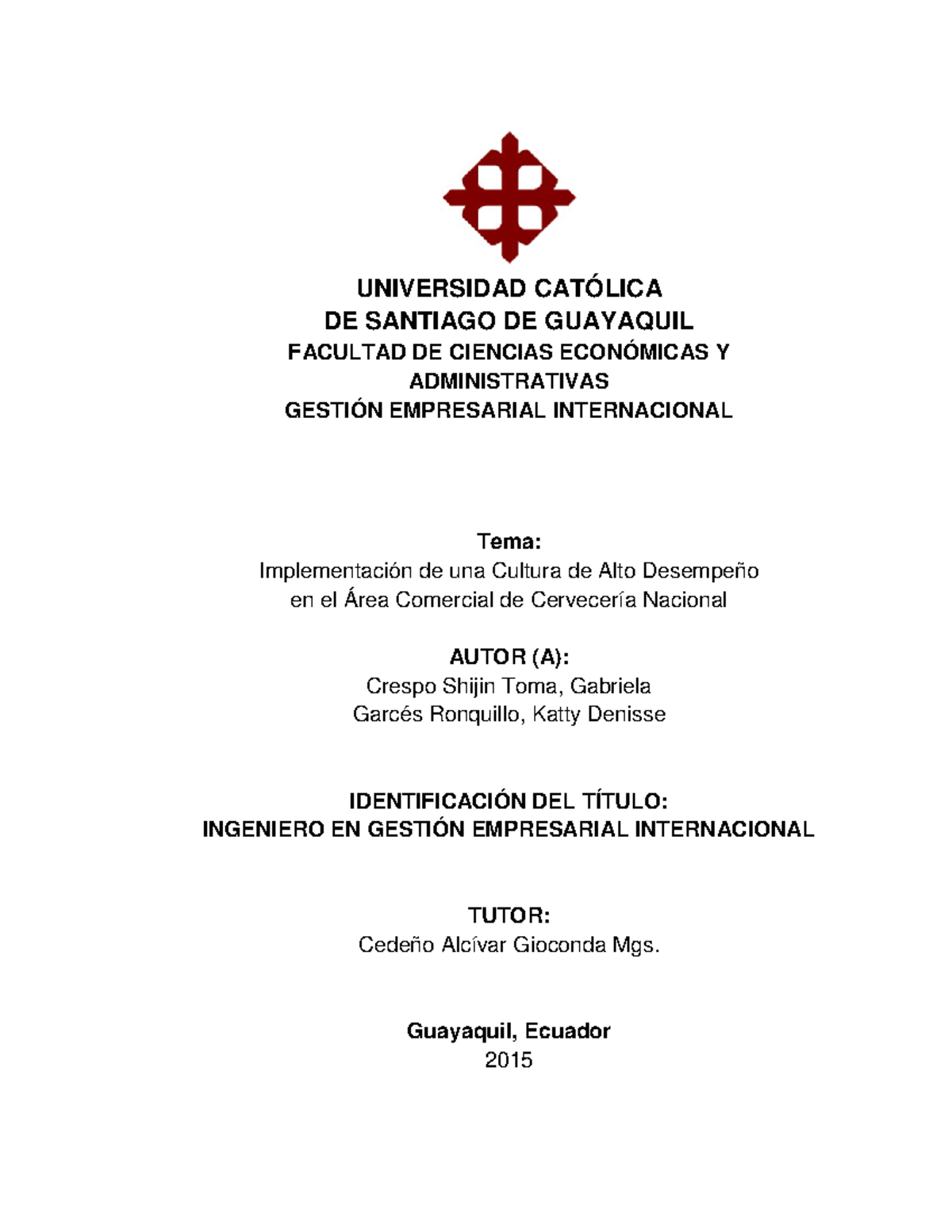 Comunicación para la comprensión humana - UNIVERSIDAD CATÓLICA DE ...