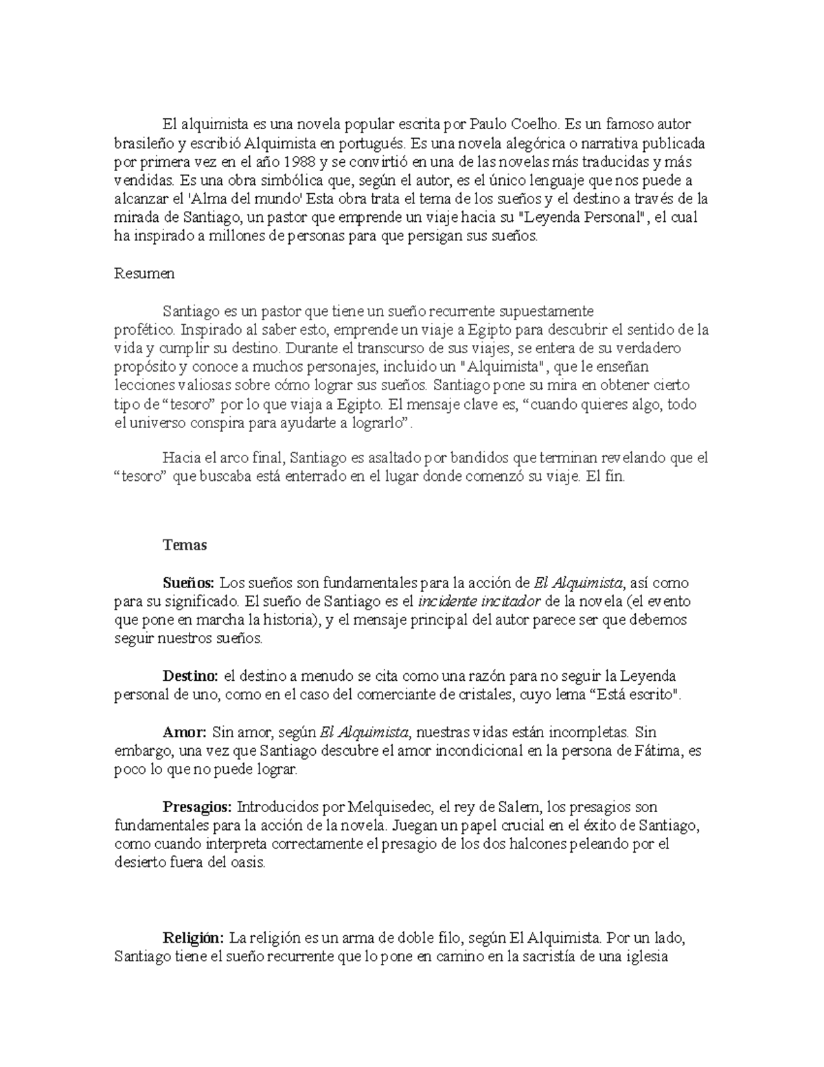 El alquimista es una novela popular escrita por Paulo Coelho - Es un ...