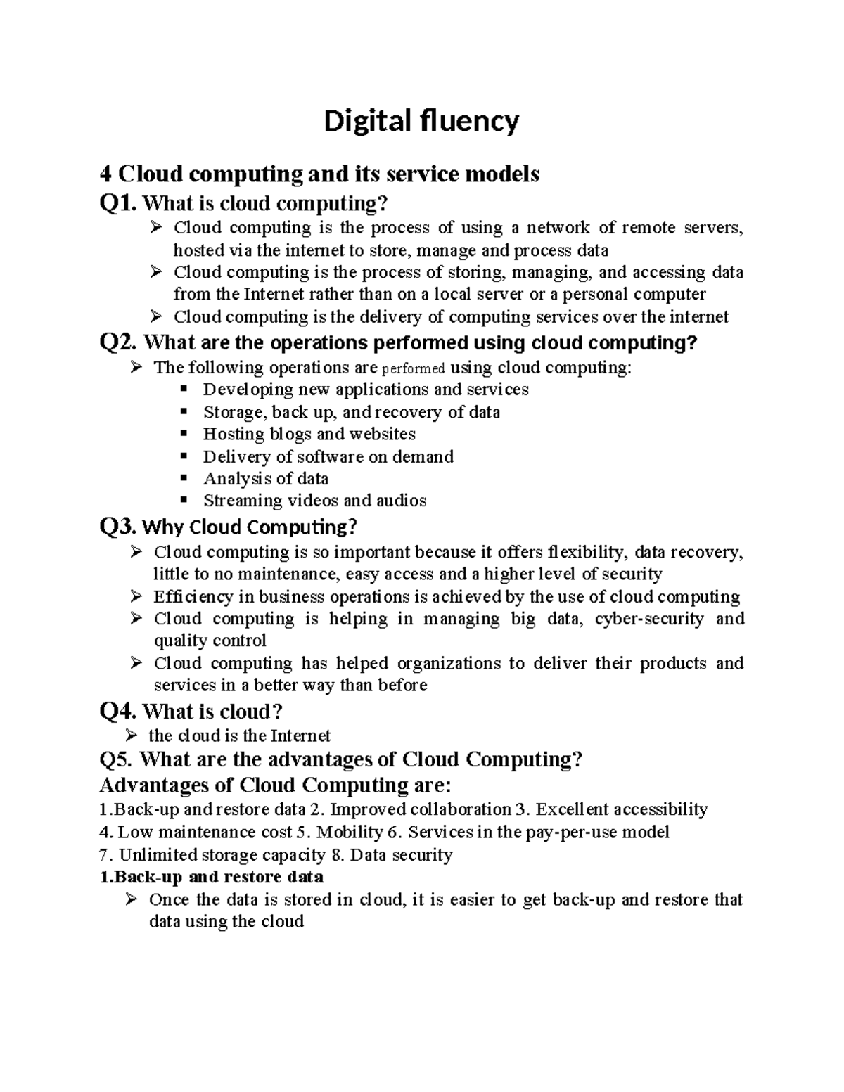 4 Cloud Computing Digital Fluency 4 Cloud Computing And Its Service
