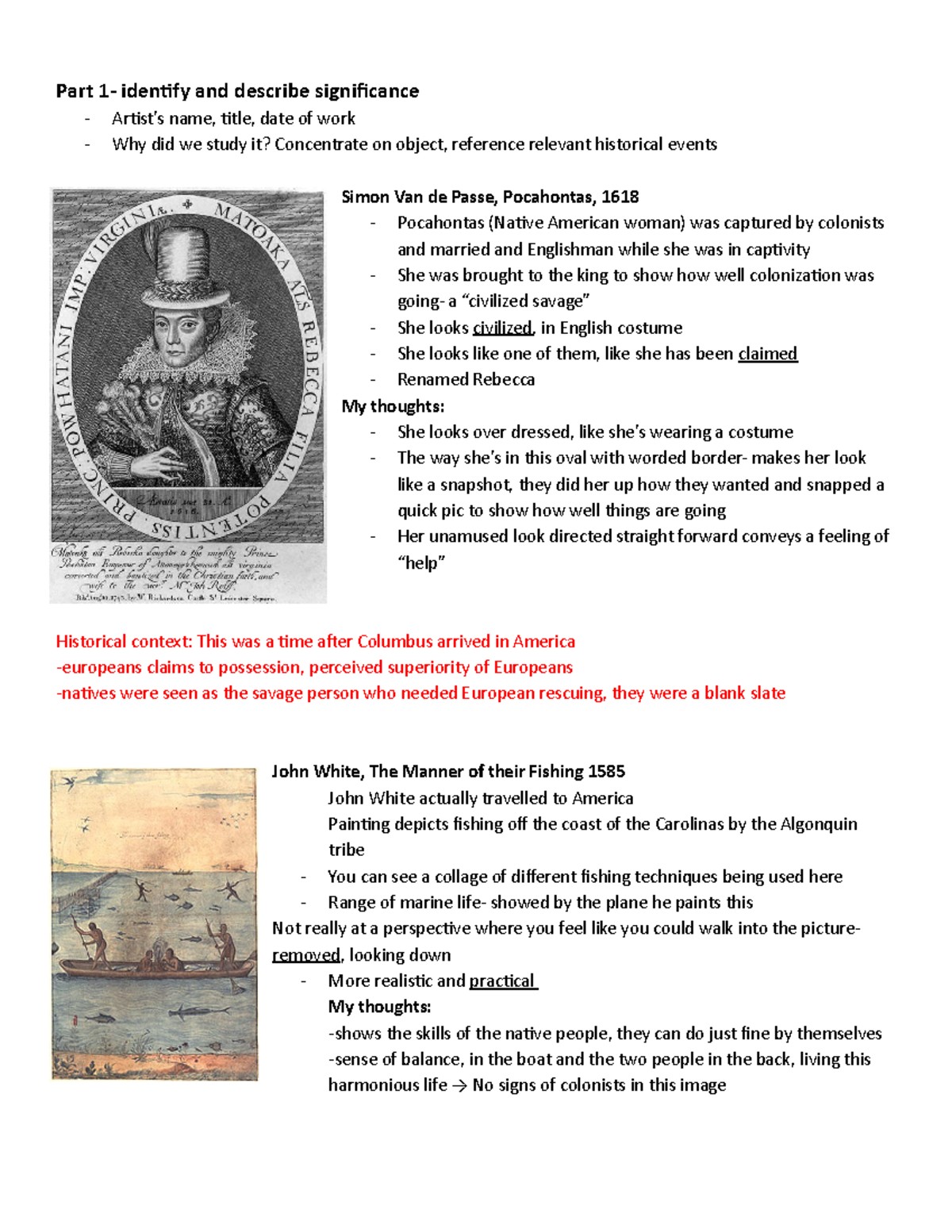 Art Midterm Study Guide - Part 1- identify and describe significance ...