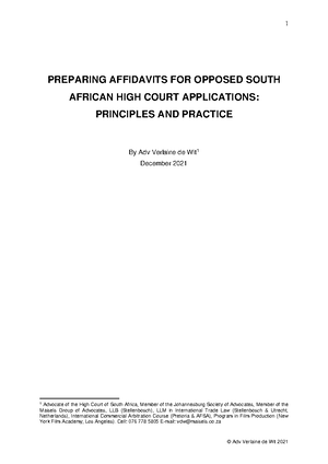 Further particulars and declarations - further particulars and ...