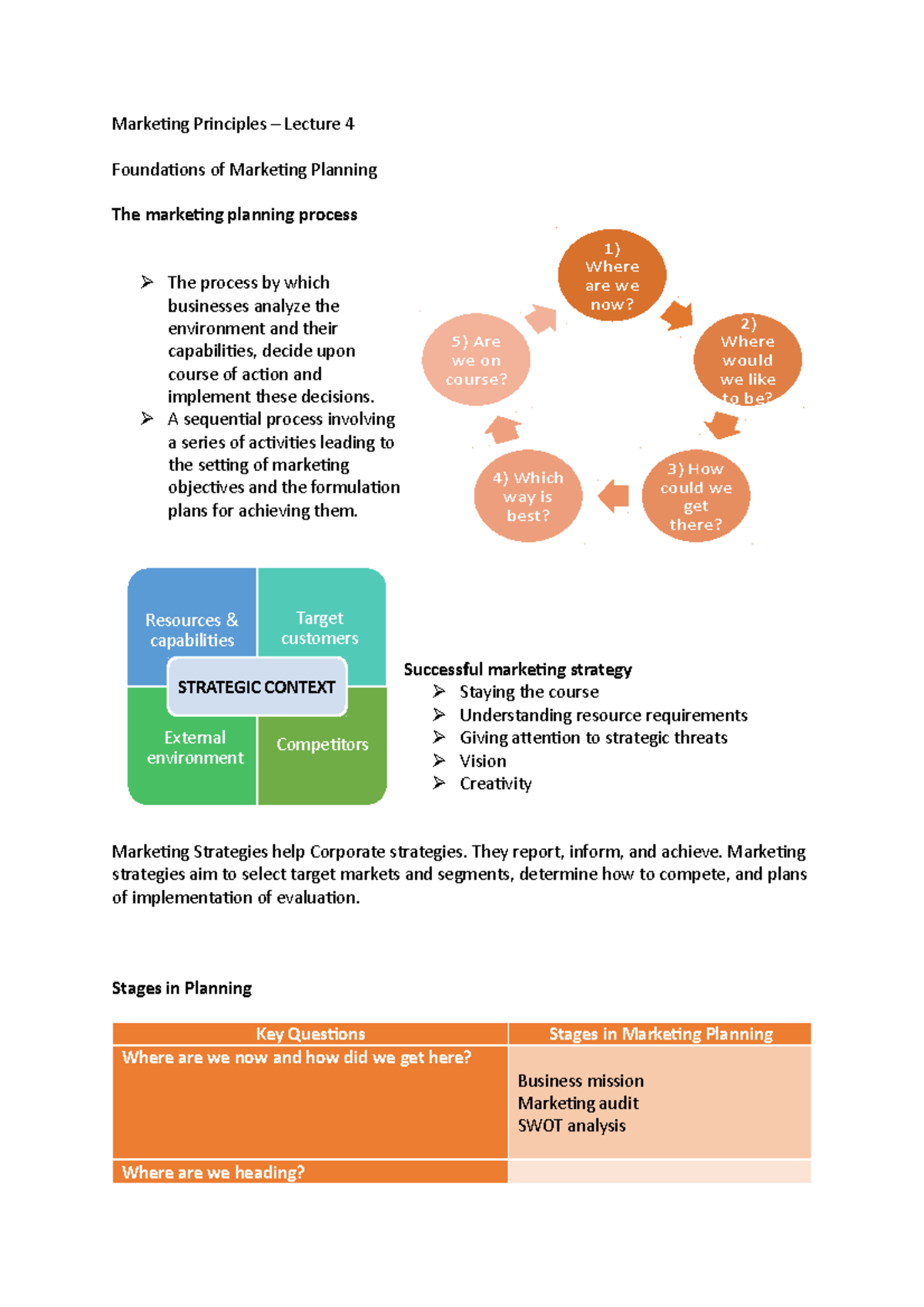 Lecture 4 Marketing Principles Marketing Principles Lecture 4