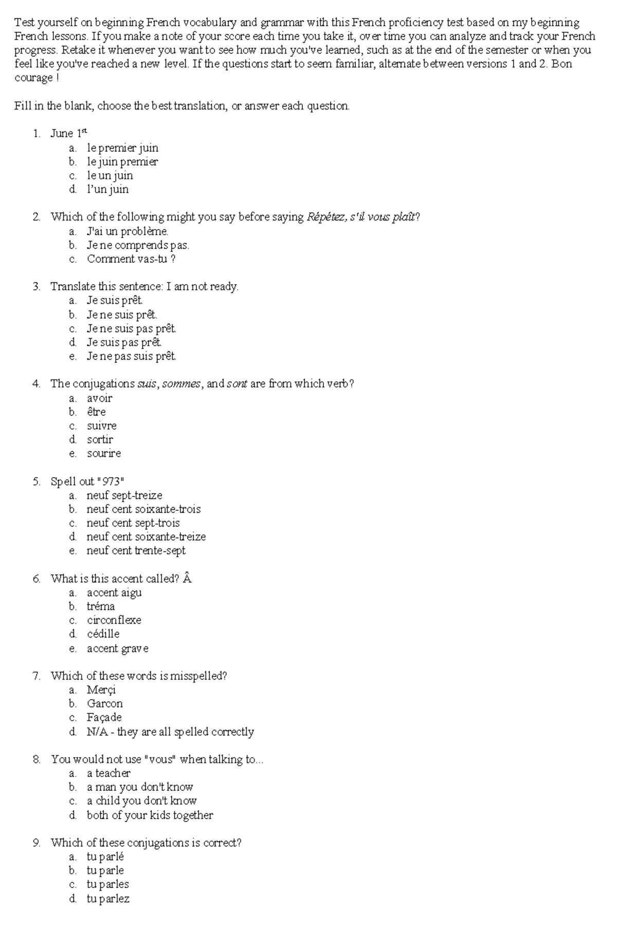 Practice Material Question and answer - Test yourself on beginning ...