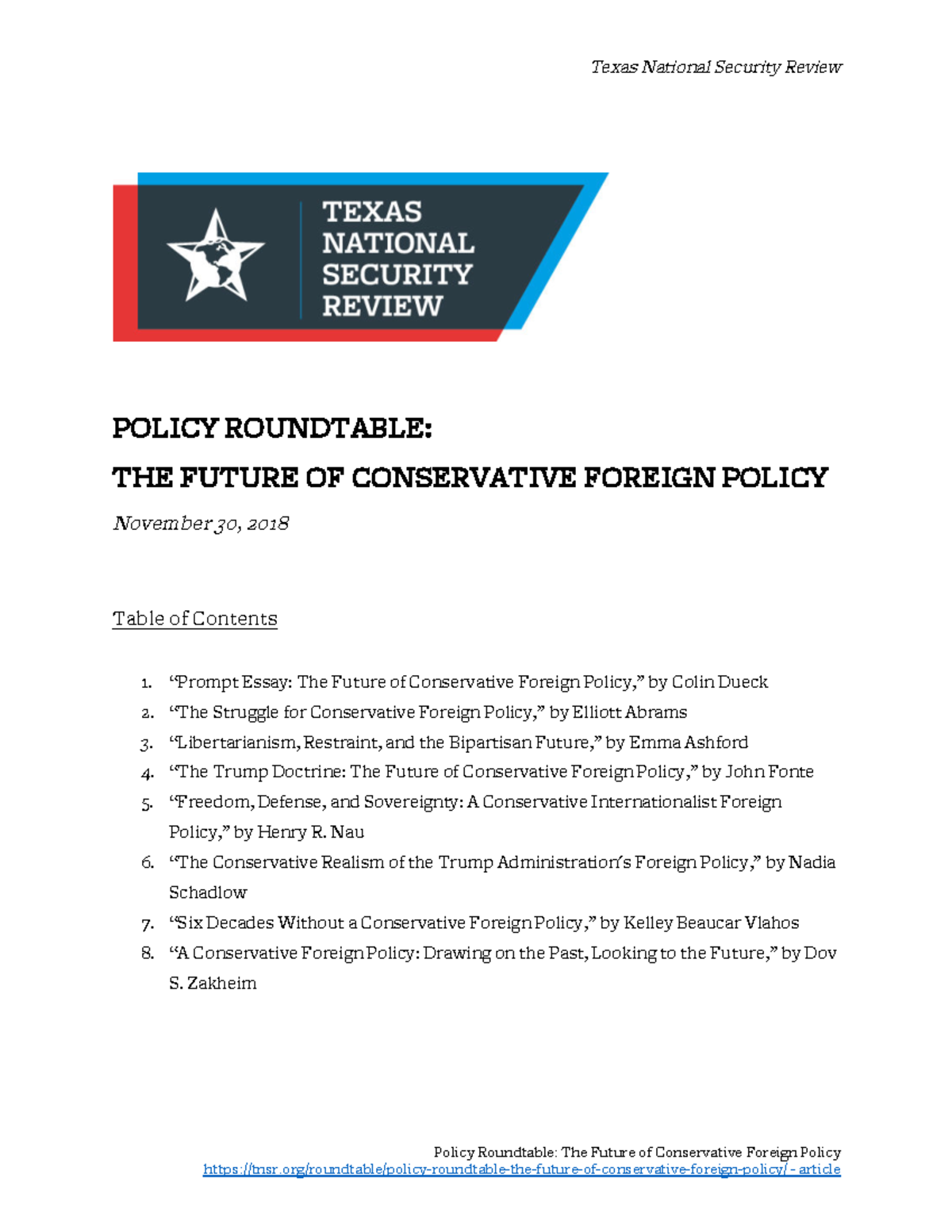Future of Conservative PDF peer reviewed - Policy Roundtable: The ...