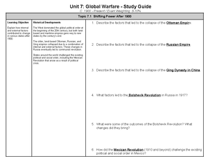 Unit 7 Amsco Reading question and answers - APWH|Unit 7 Sections 1-3 ...