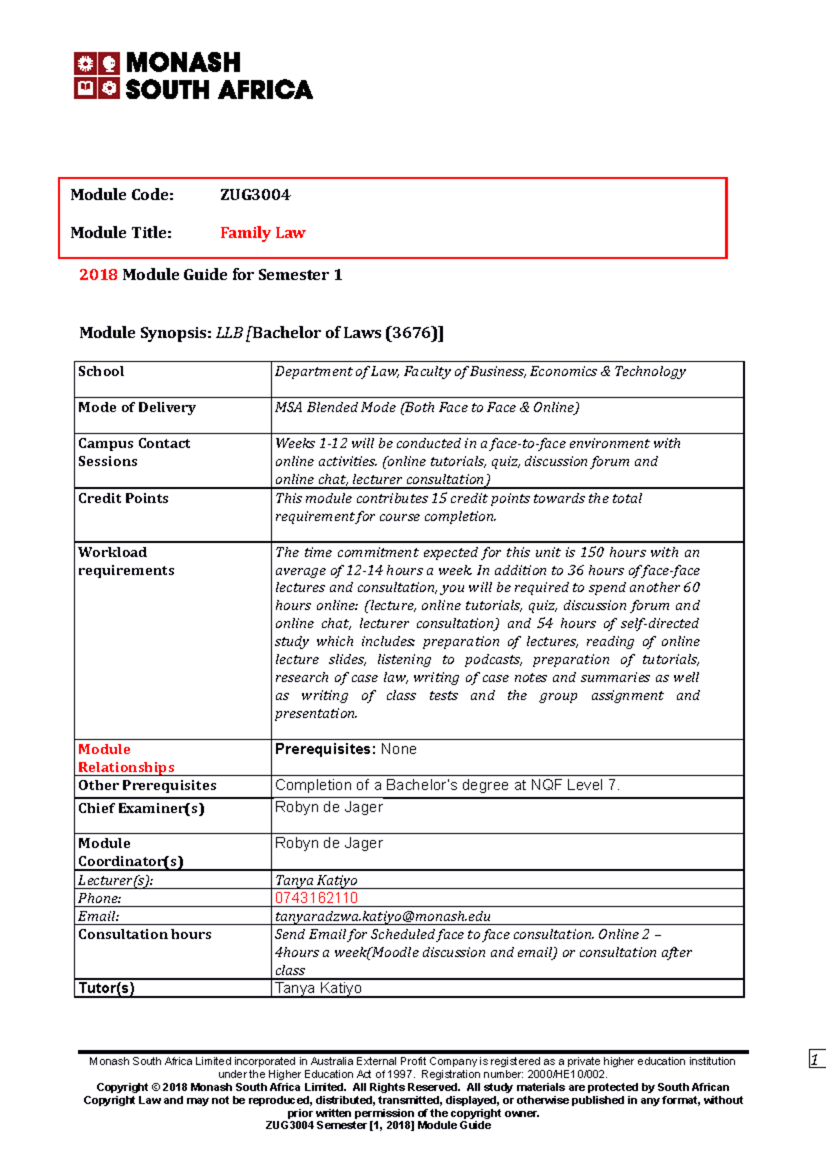 Family%20LAW%20UNIT%20 Guide%20R - 2018 Module Guide for Semester 1 ...