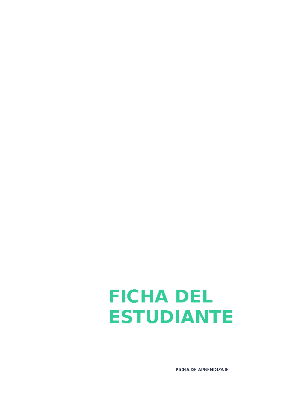 2° PROY6 SEM1 S1 EF- Ficha - FICHA DEL ESTUDIANTE FICHA DE APRENDIZAJE ...