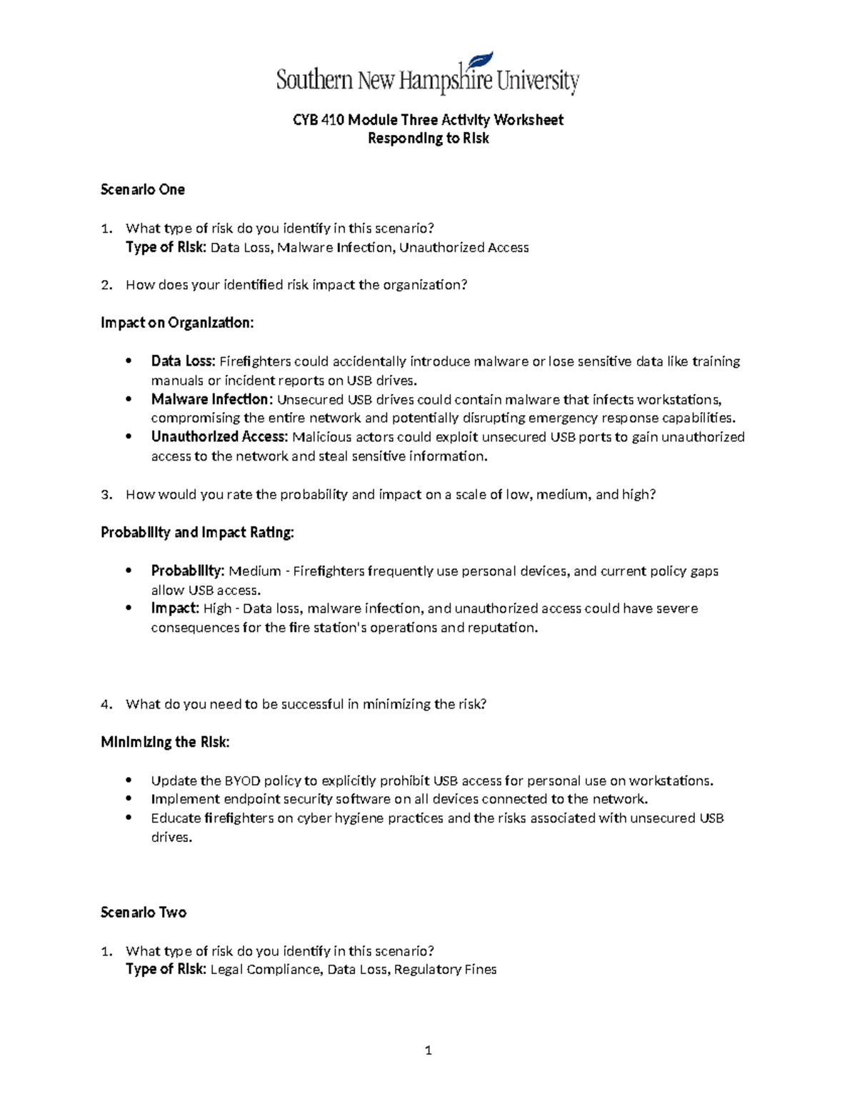 CYB410 3-2 - Assignment 3-2 - CYB 410 Module Three Activity Worksheet ...