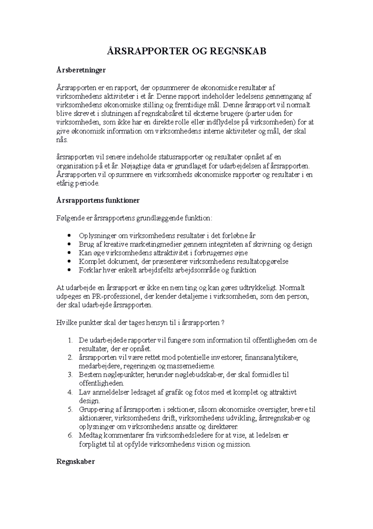 Annual Report AND Financial Statement - ÅRSRAPPORTER OG REGNSKAB ...