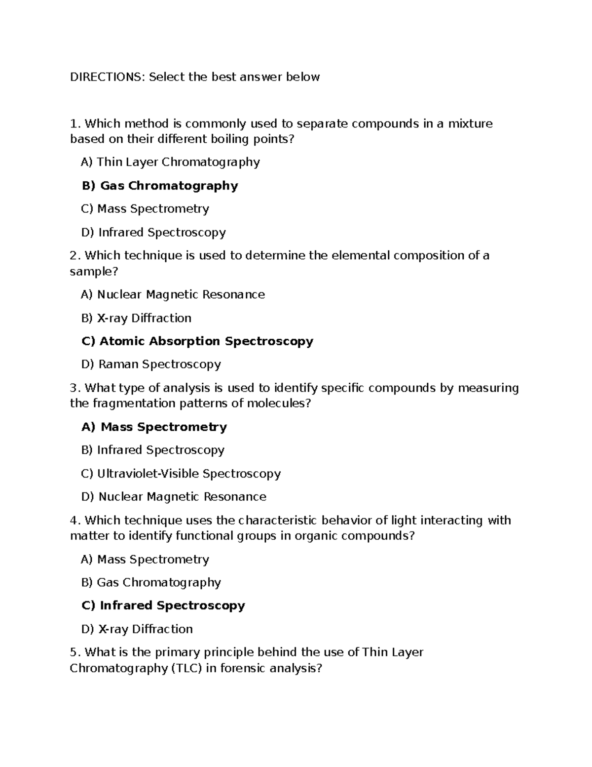 Fs 3 quiz - Fs 3 quiz multiple - DIRECTIONS: Select the best answer ...