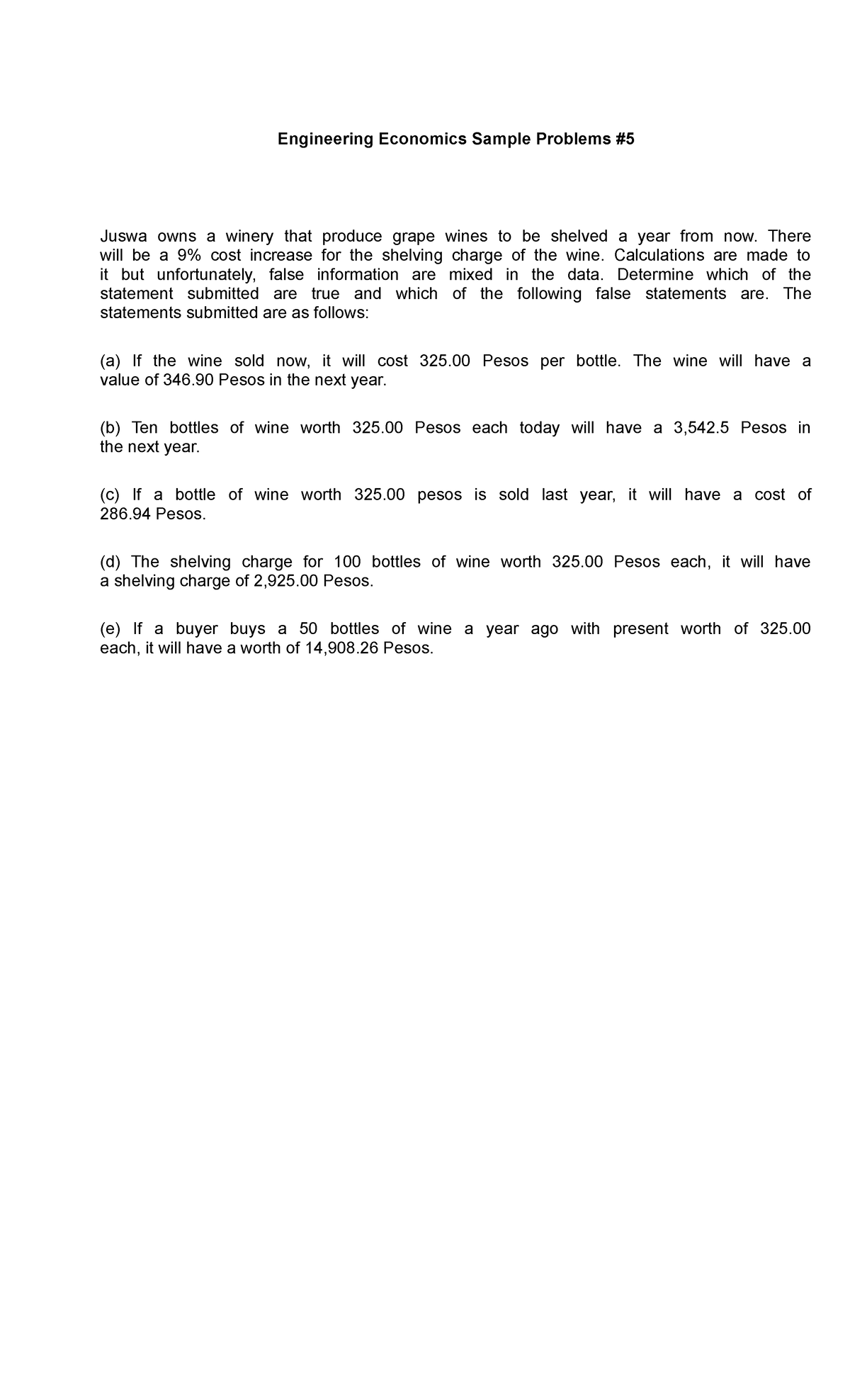 Supplementary Problems With Solution in Engineering Economics ...