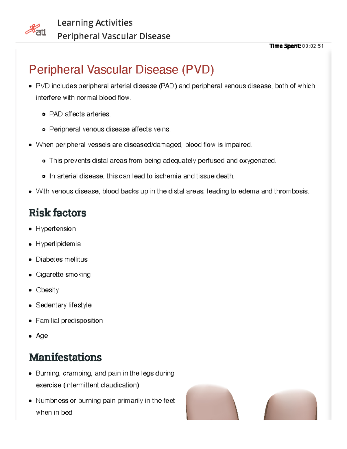 PVD - VATI - Learning Activities Peripheral Vascular Disease Time Spent ...