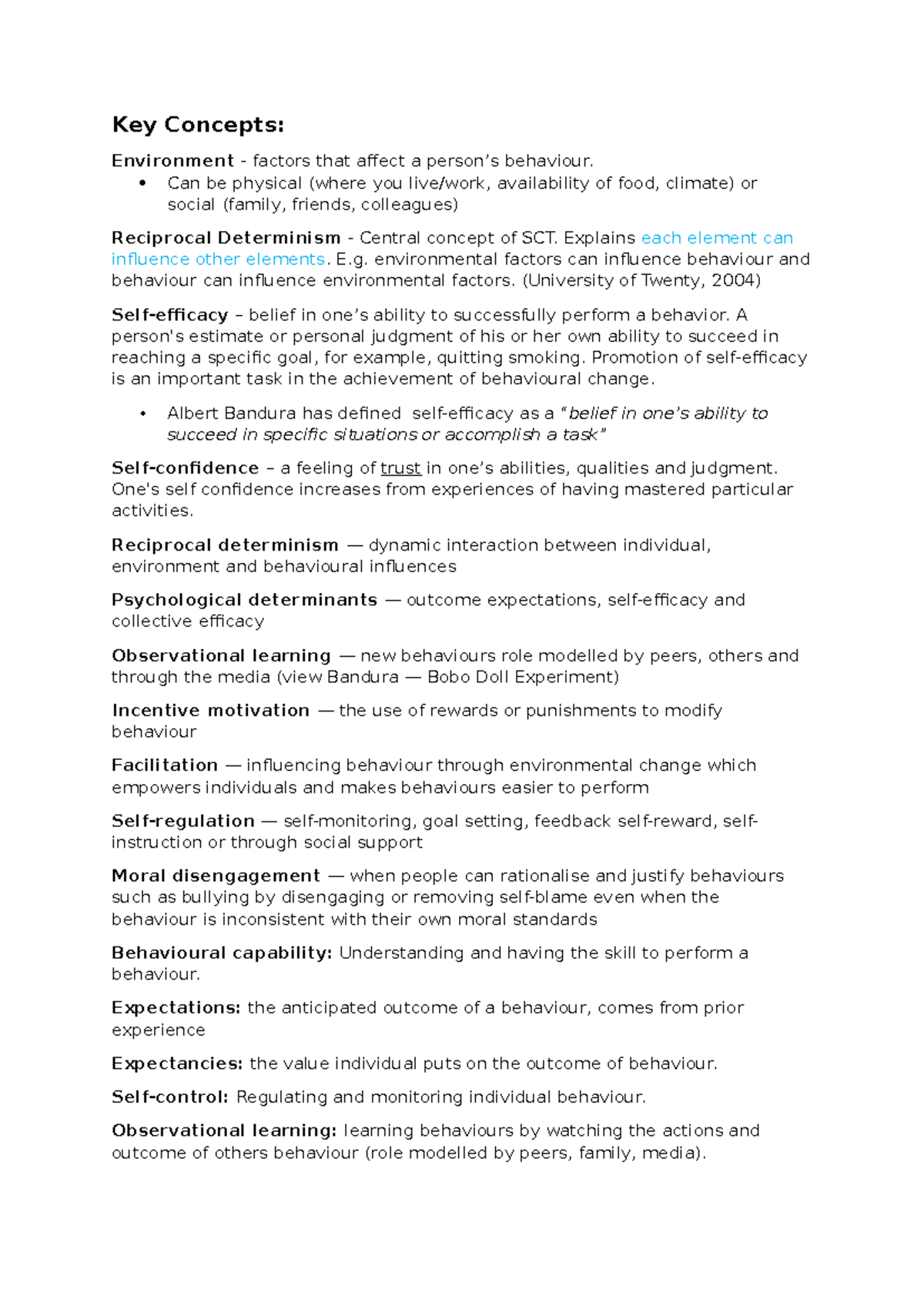 Unit 2 - Key Concepts - Key Concepts: Environment - factors that affect ...