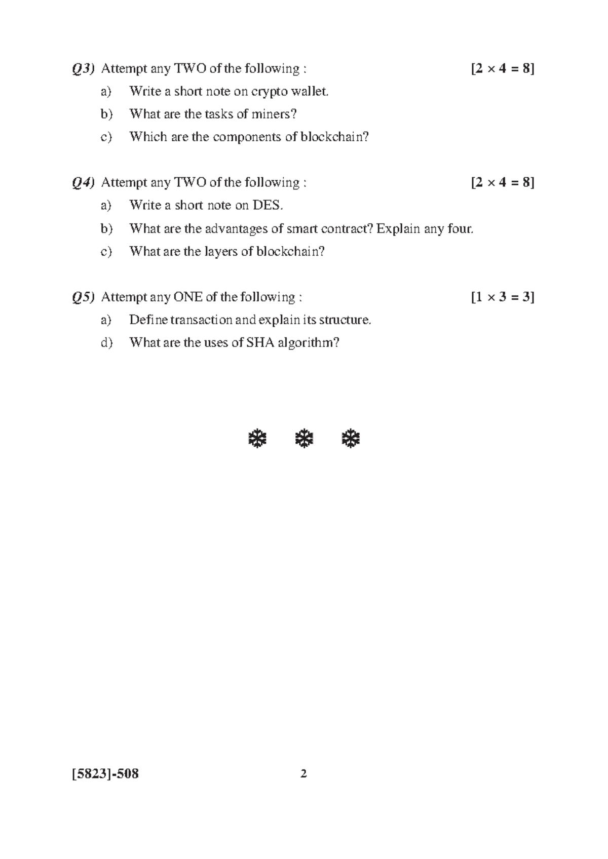 2019 B.SC ( Computer Science ) Pattern-86-101 - Q3) Attempt any TWO of ...
