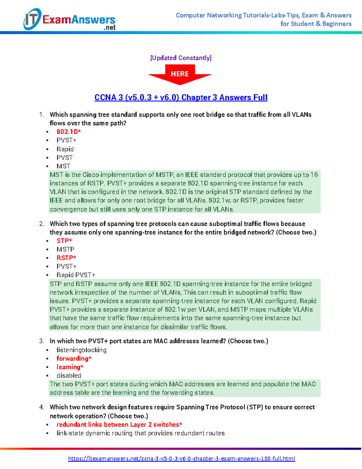 CCNA 3 (v5.0.3 + v6.0) Chapter 3 Answers Full - for Student & Beginners [Updated Constantly ...