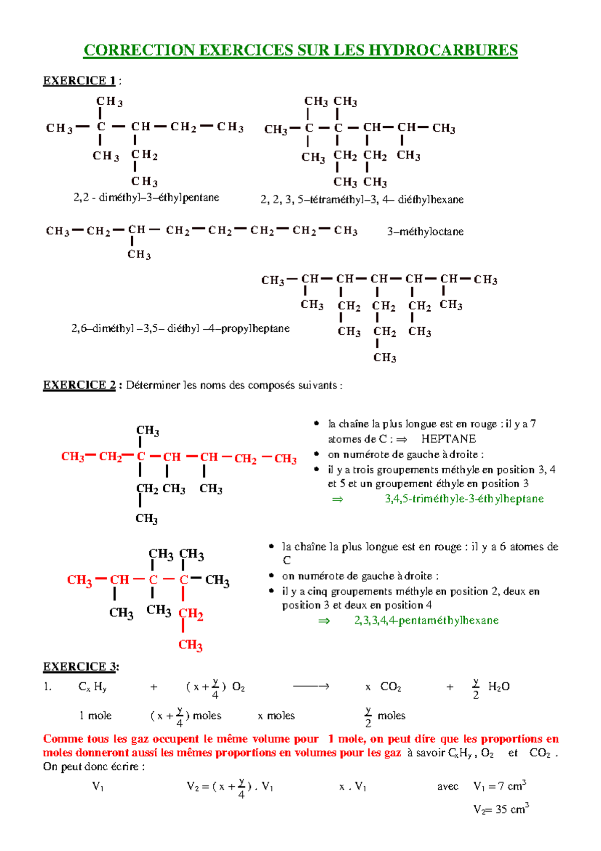 Nomenclature Et Exercices De Classification Des Hydrocarbures – AADZQ