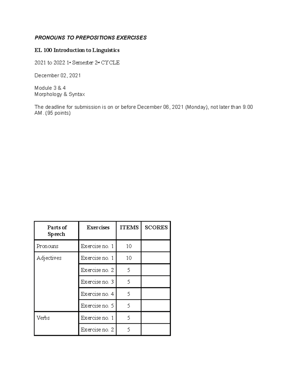 Pronouns TO Prepositions Exercises - PRONOUNS TO PREPOSITIONS EXERCISES ...