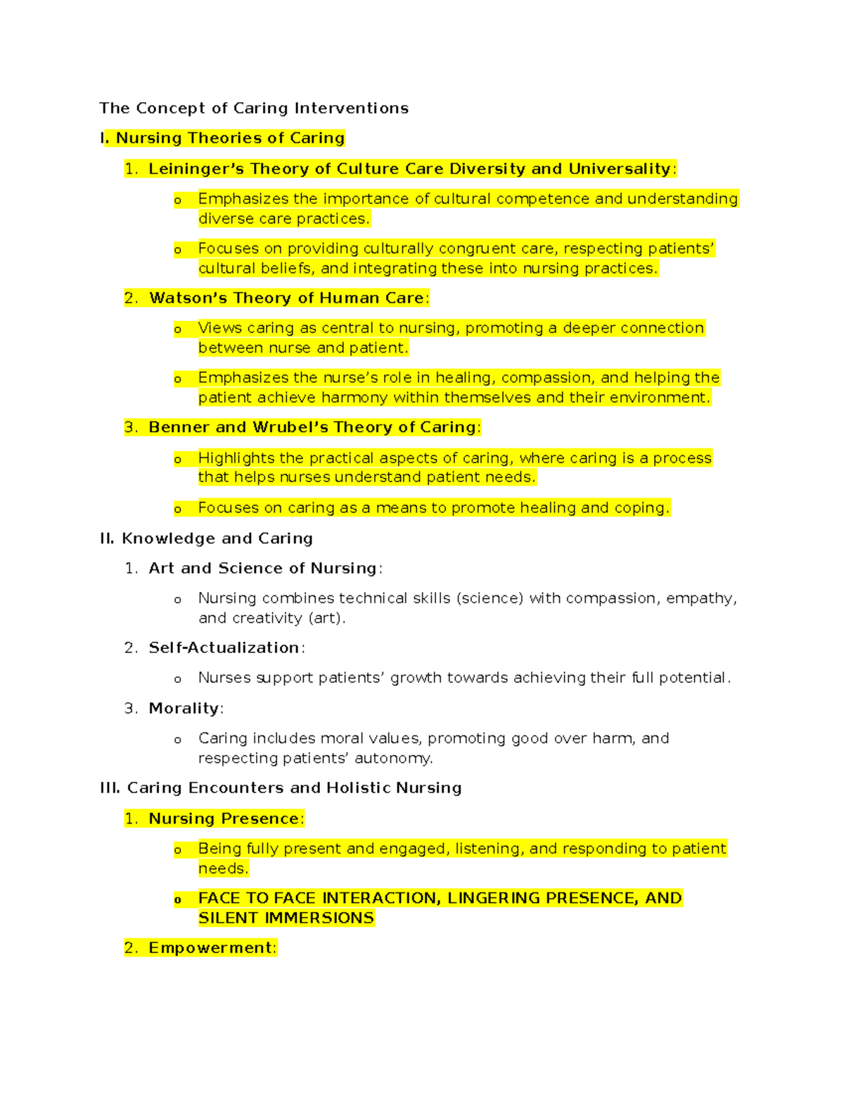 The Concept of Caring Interventions and Clinical Decision Making - The ...