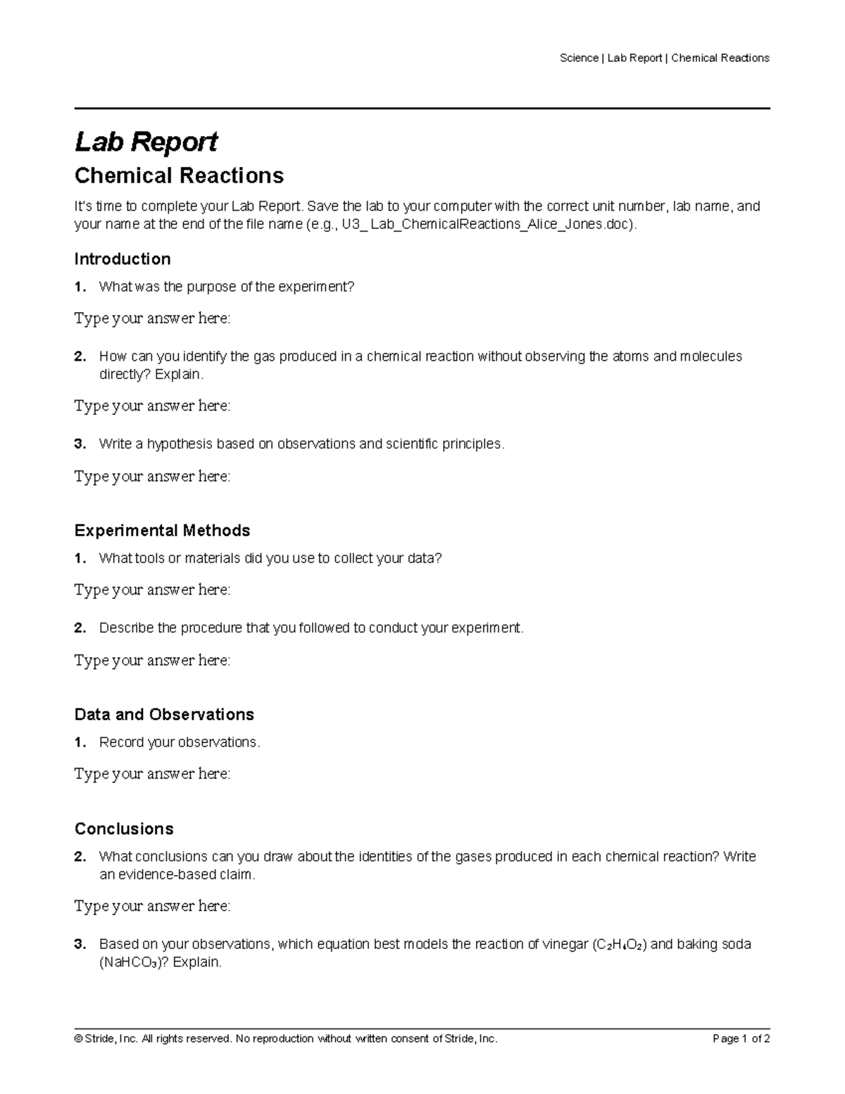8516144 - need help on this work - Science | Lab Report | Chemical ...