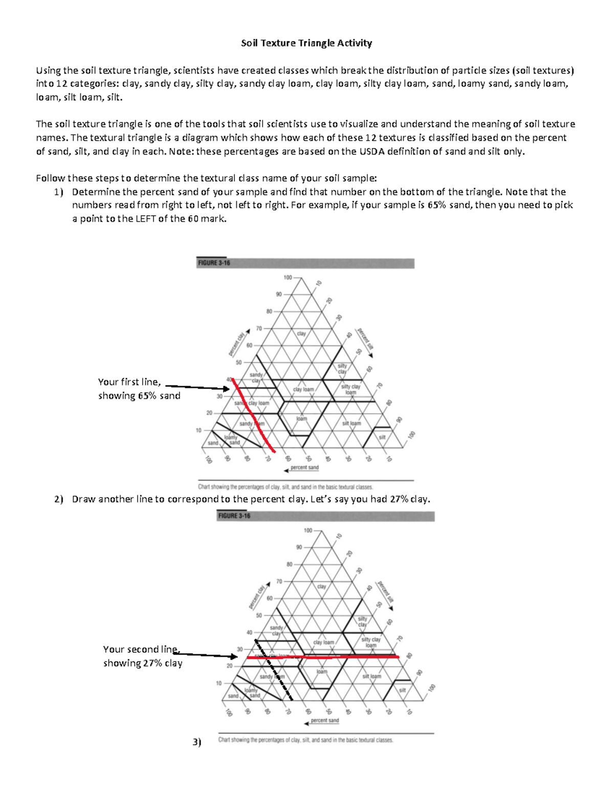 Soil Texture Assignment (Ans) - Soil Texture Triangle Activity Using the soil texture triangle ...
