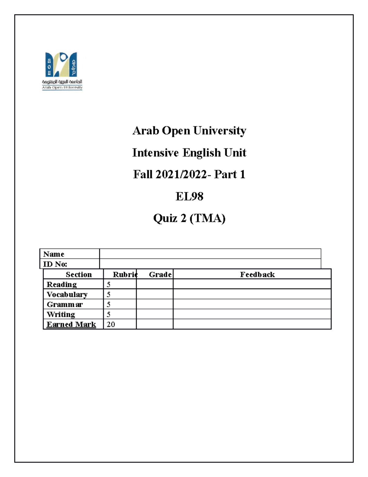 TMA 98 answer for presntation - Entrepreneurial small business - Studocu