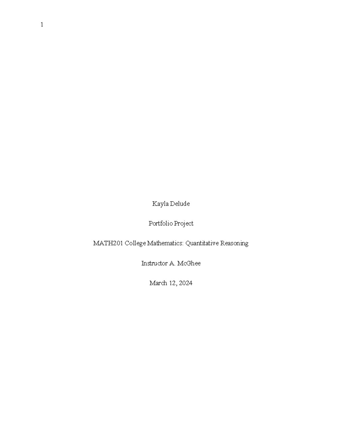 MATH201 - Portfolio Project-Kayla Delude - Kayla Delude Portfolio ...