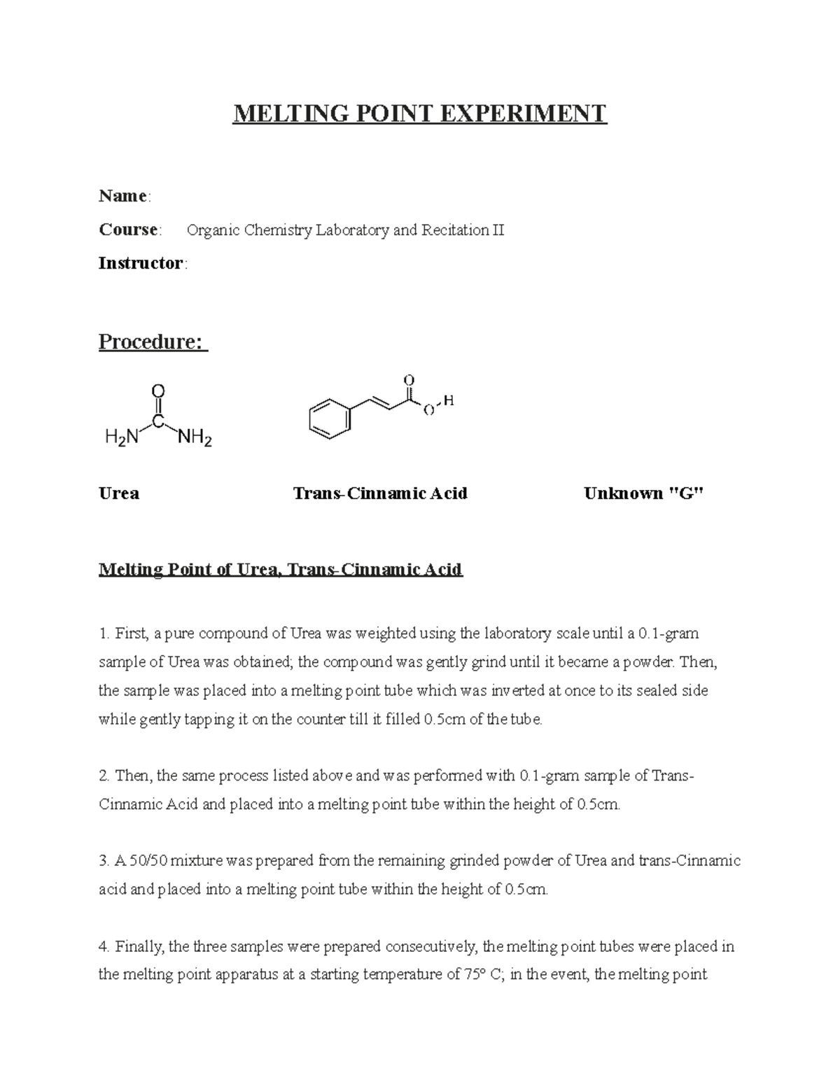 Melting Point Experiment (2018 05 31 03 01 51 UTC) - MELTING POINT ...