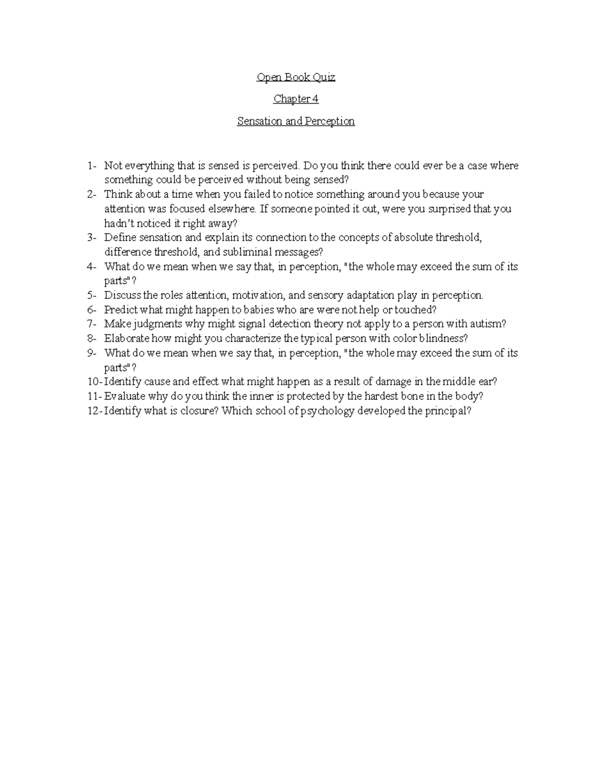 Open Book quiz 1 chapter 4 - applied languages - Studocu