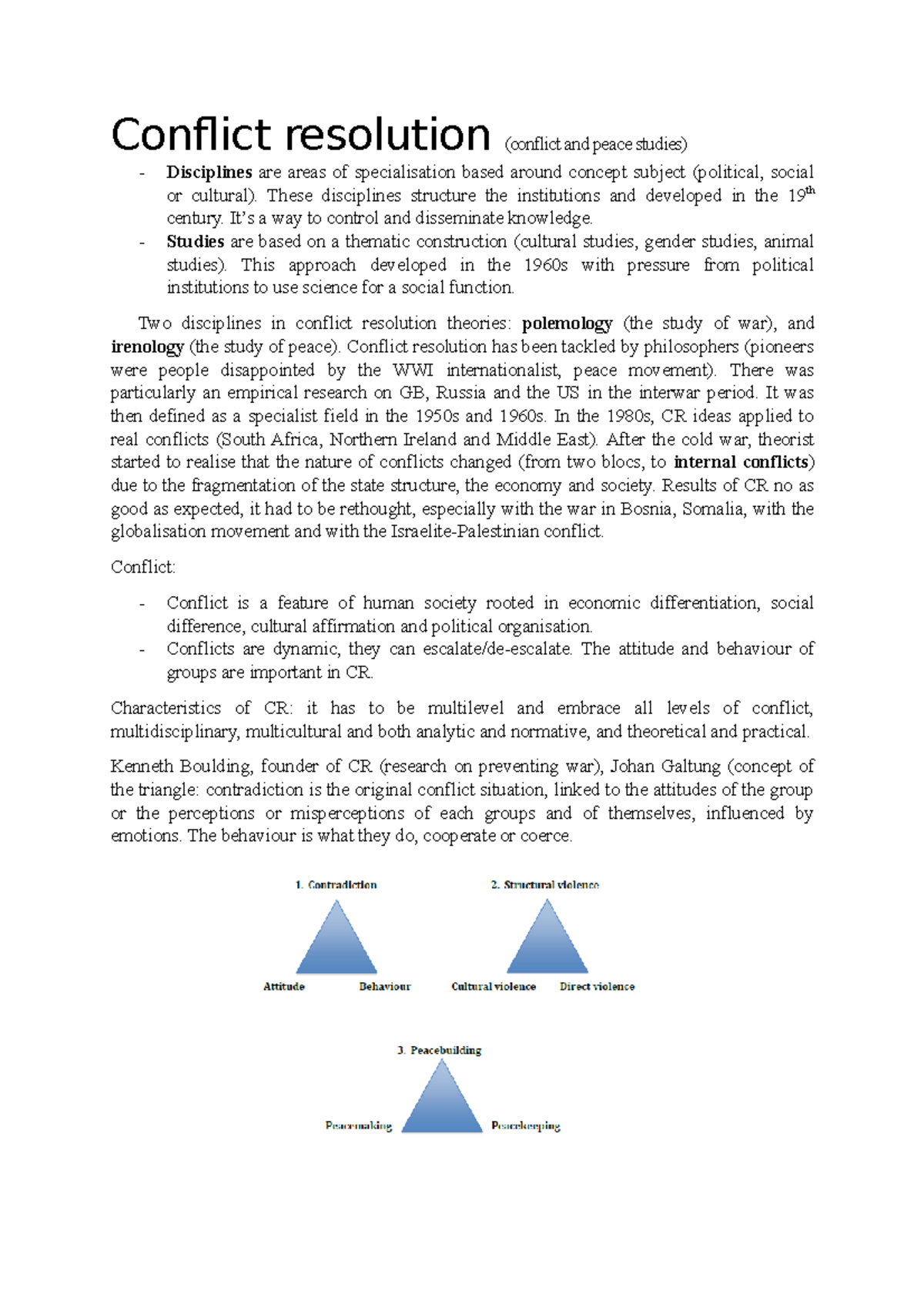 Conflict Resolution - Cours de civilisation irlandaise sur la ...