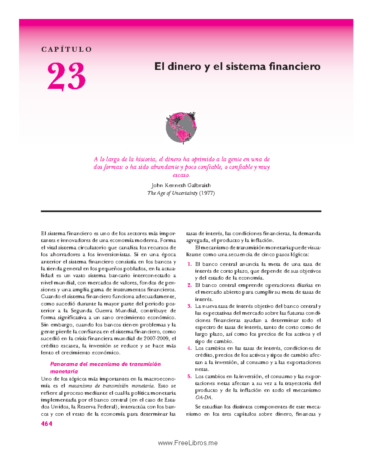 Samuelson y Nordhaus - CAP 23 y 24 - C A P Í T U L O 23 El dinero y el sistema financiero ...