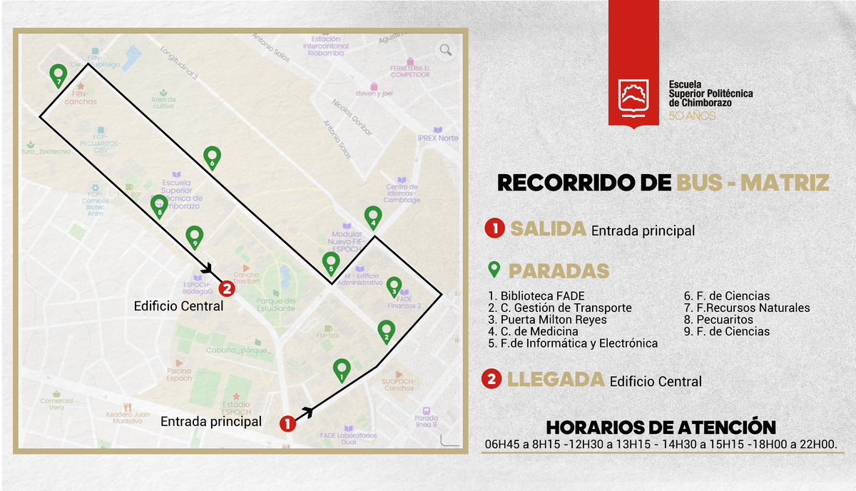 Recorrido sep 2022 - RECORRIDO DE BUS - MATRIZ Entrada principal 1 ...
