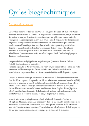 Cycle biogéochimique chap 1 - Cycle biogéochimique Ecosystèmes et ...