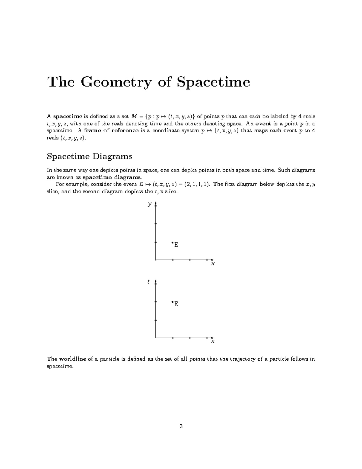 Relativity lecture notes - The Geometry of Spacetime Aspacetimeis ...