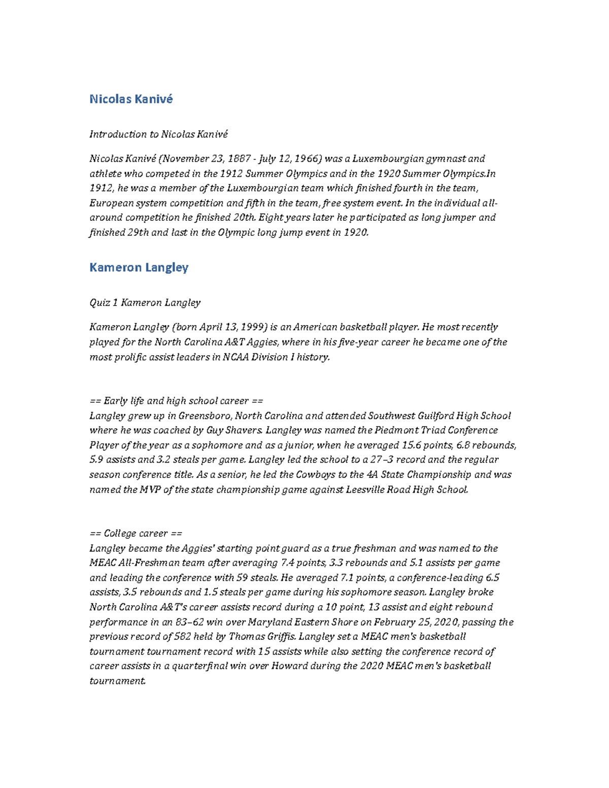 POLS157 Essay Nicolas Kanivé - Nicolas Kanivé Introduction to Nicolas ...