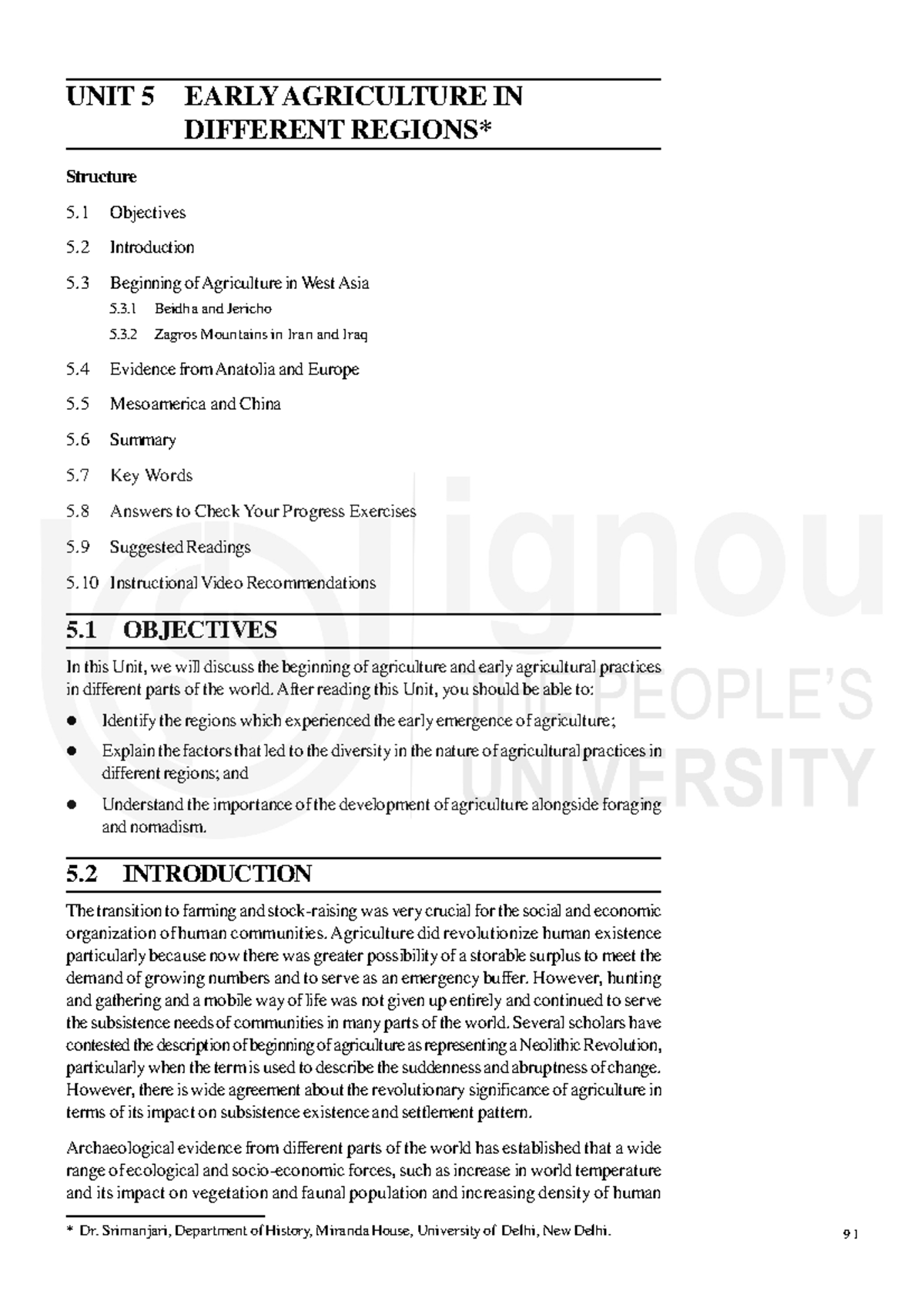 Unit-5 - Early agriculture in different regions - UNIT 5 EARLY ...