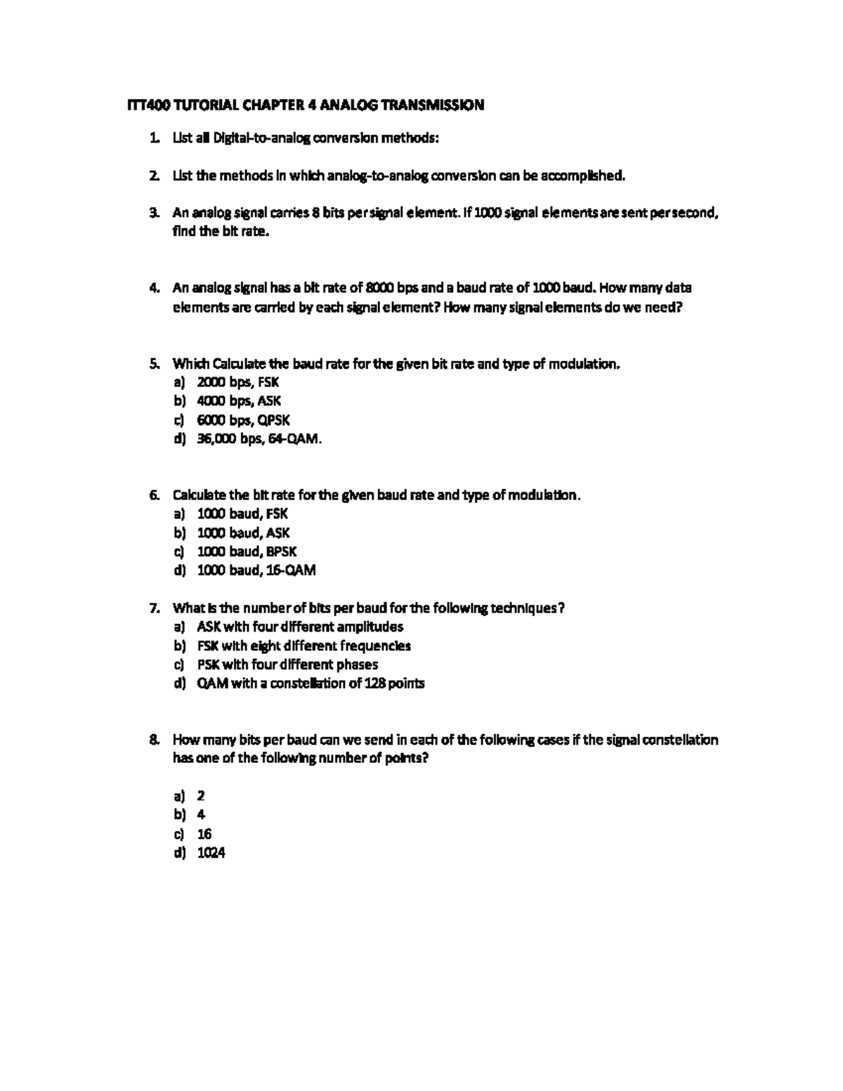 Itt400 Tutorial Chapter 4 - Data Communication and Networking - Studocu Itt400 Tutorial Chapter 4 - Data Communication and Networking - Studocu