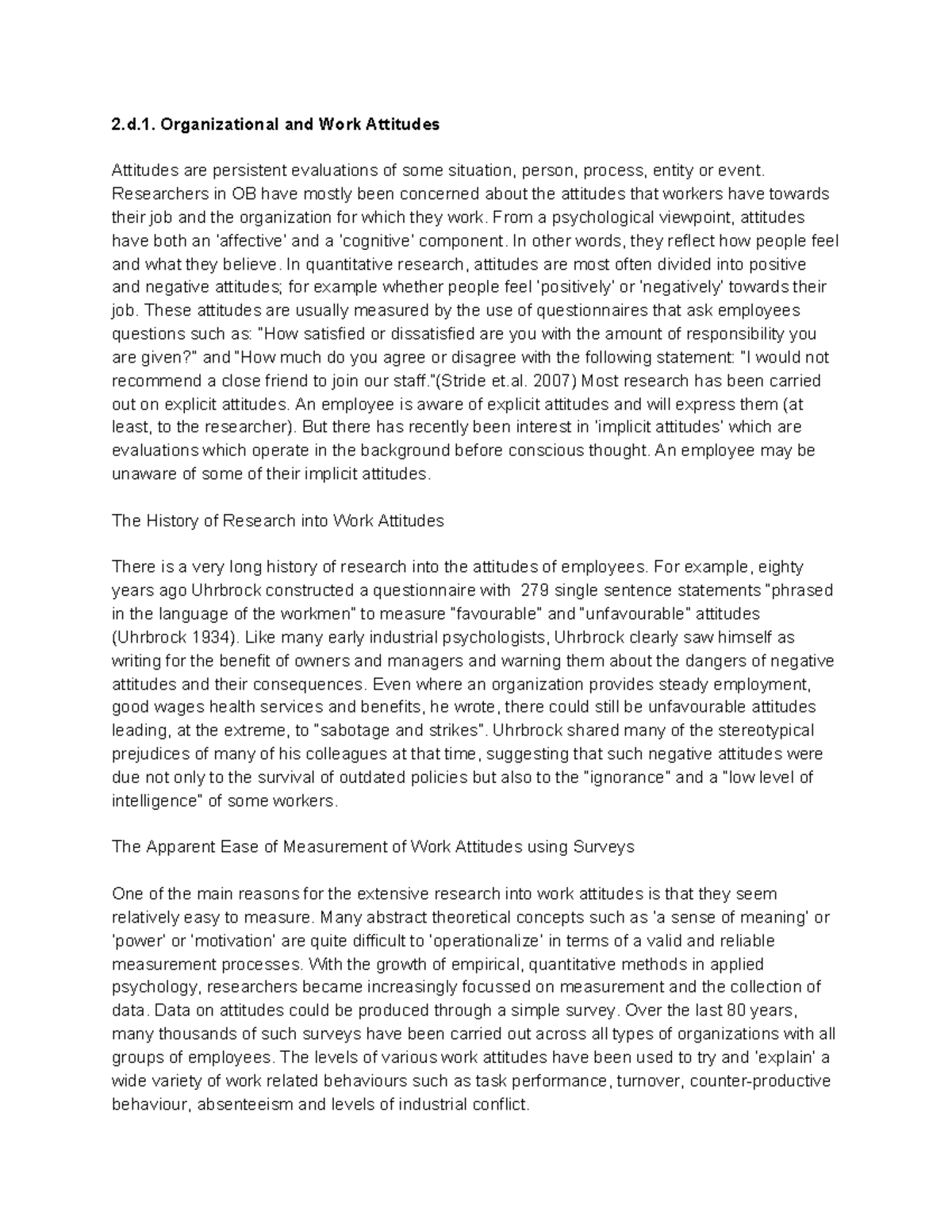 Week 8 Reading - Graham Rodwell - 2.d. Organizational and Work ...