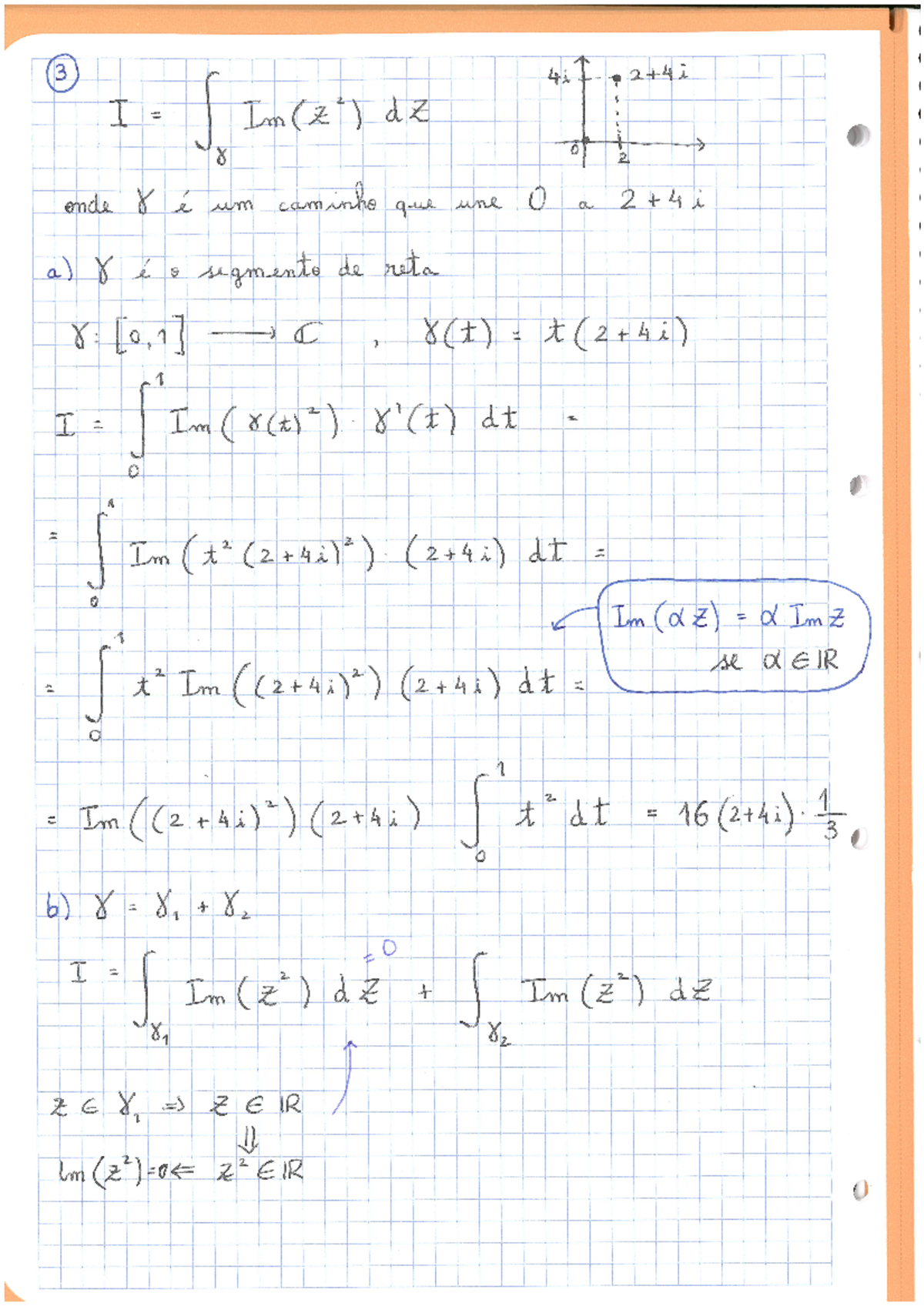 Caderno CDI-III Parte 3 - 3 4i I S. Im (z) dz 8 of 12 ende 8 i um ...