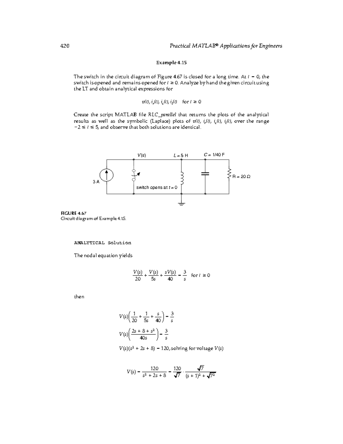 Practical Matlab (44) - 420 Practical MATLAB® Applications for Engineers Example 4. The switch ...