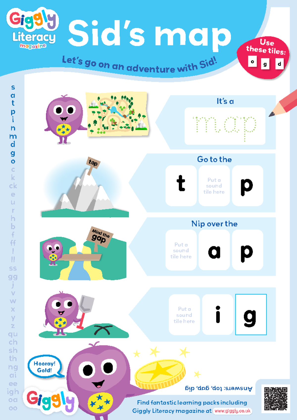 Free phonics worksheets set 2 map - s a t p i n m d g o c k ck e u r h ...
