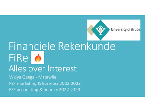 CF1-2 - Practice materials of this course - FINANCIEEL ECONOMISCHE ...