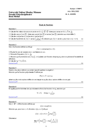 Résumé les suites numérique - Analyse 1 - Studocu
