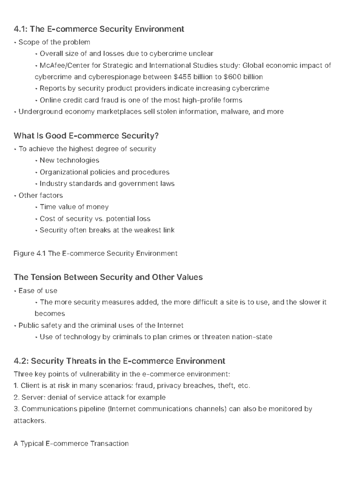 4.1 The E-commerce Security Environment - 4: The E-commerce Security ...
