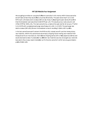 INT 220 Module Three Assignment - When it comes to expanding as a ...