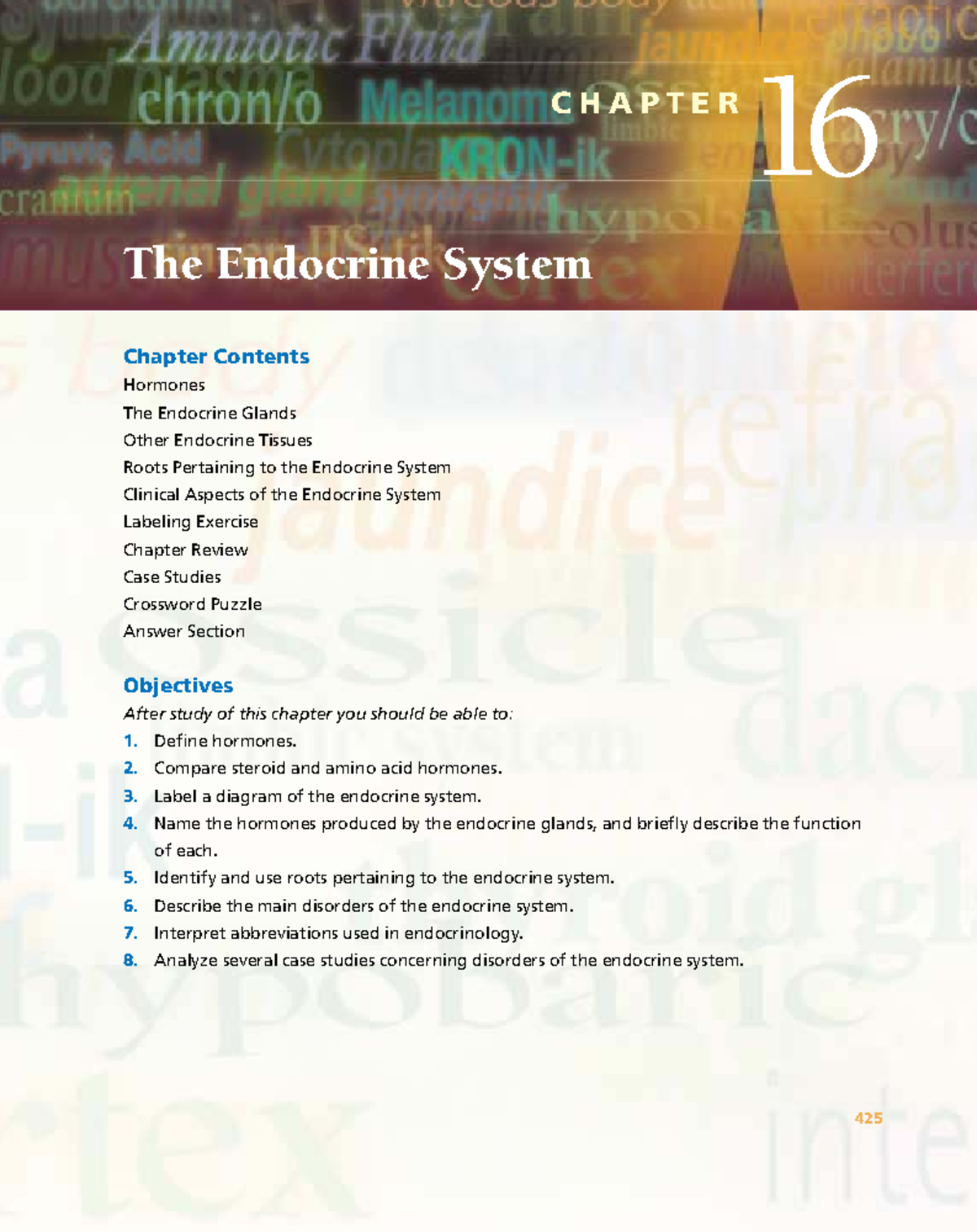 4.1 Endocrine system medical terminology - ####### Chapter Contents ...