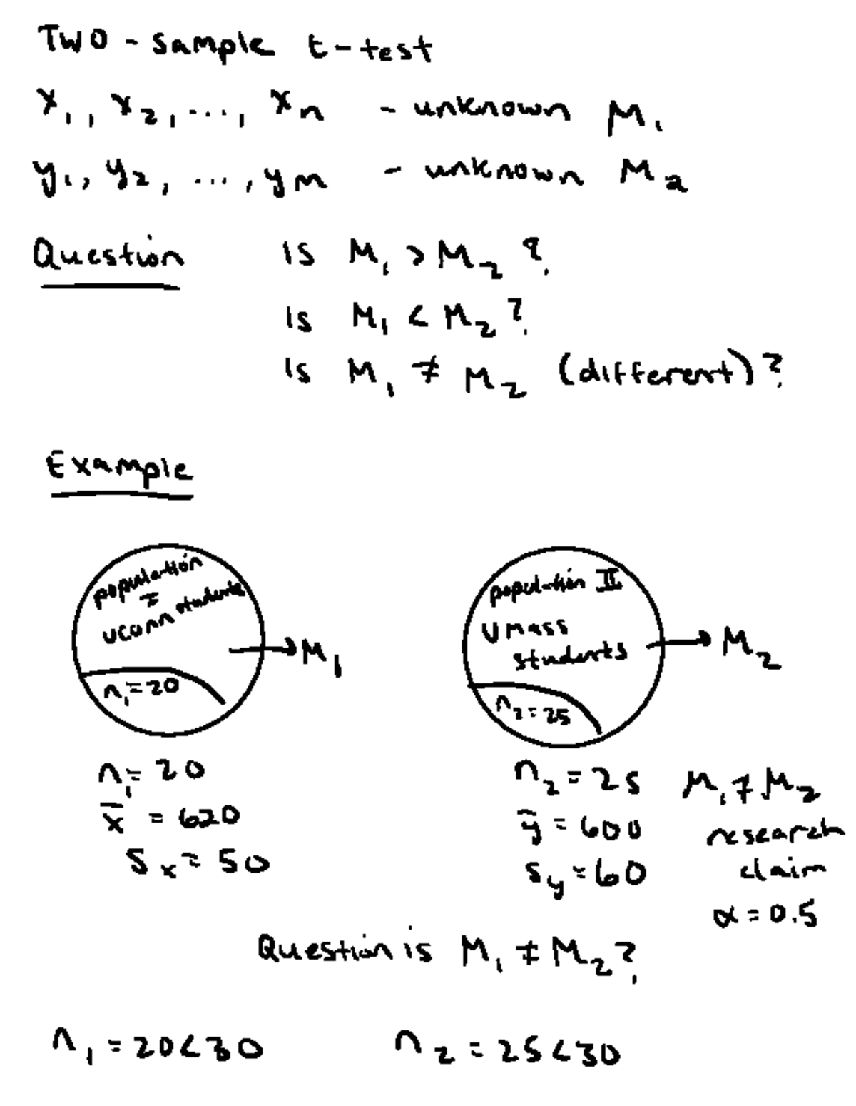 STAT 1000 Ch 13 - notes on Comparing Two Population Means: Independent ...