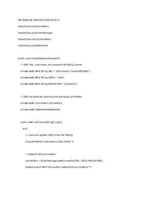 Assignment programming - INTERNATIONAL SCHOOL OF MANAGEMENT AND TECHNOLOGY FACULTY OF COMPUTING ...