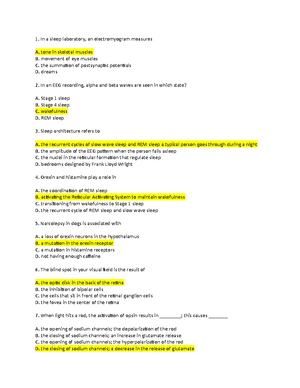 apsy214 (exam 2) - Sensori-Motor (Nervous System) Sensory organs and ...