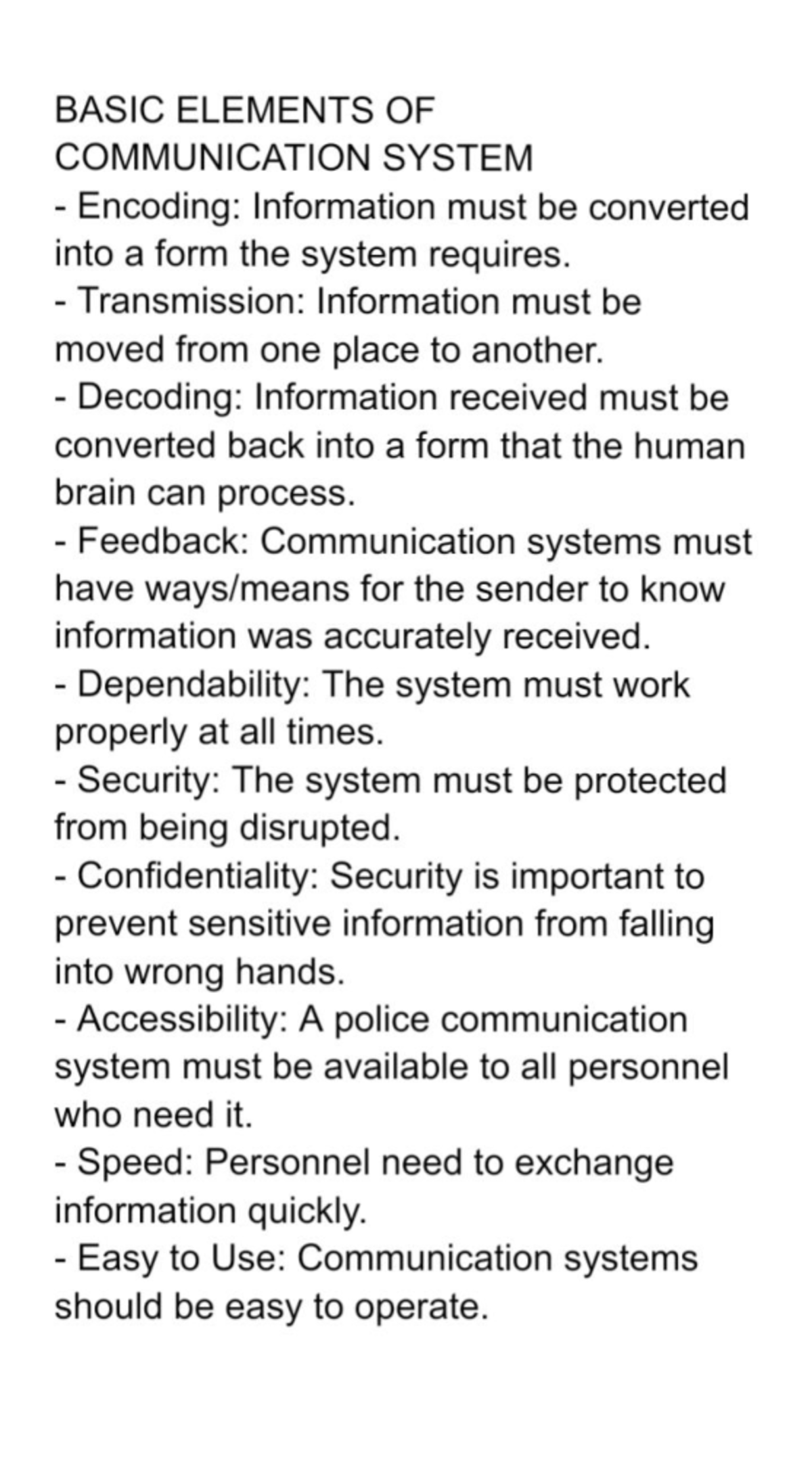 Basic Elements OF Communication (CRI 175) - BASIC ELEMENTS OF ...